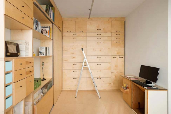 Develop a 15m2 studio with a lot of storage space - Lady's Houses