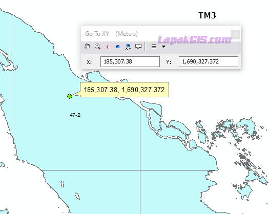 Cara Mencari Koordinat TM3 dengan Go To XY di ArcGIS - Lapak GIS