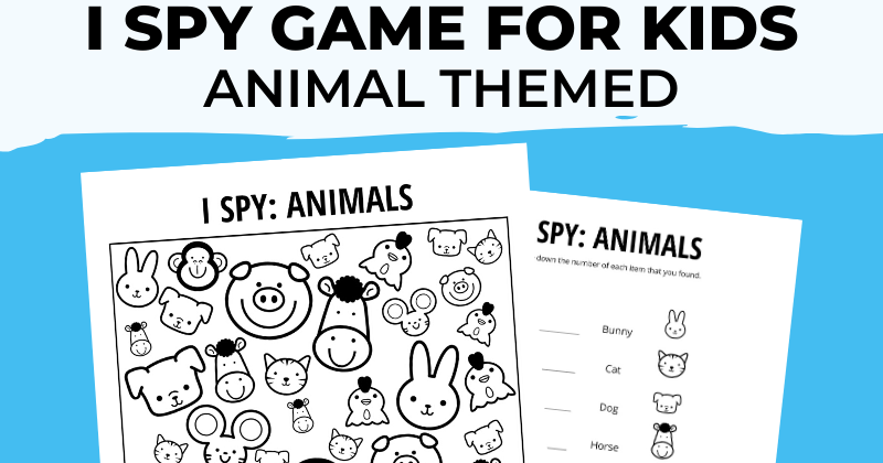 Animal Themed I Spy Game {Free Printable for Kids} | And Next Comes L ...