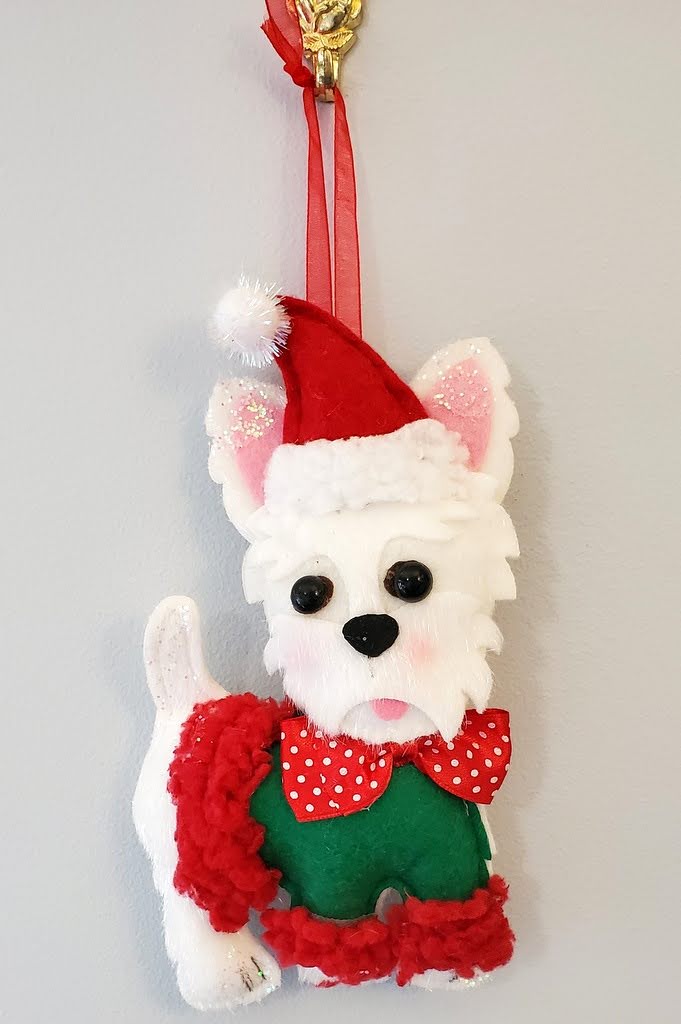 Finished: Winston the Westie Felt Plushie