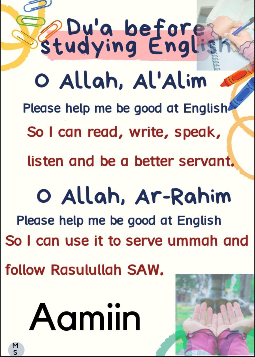 Madam Syuhada's Blog for SU PBS and PBD English Lesson: DU'A BEFORE ...