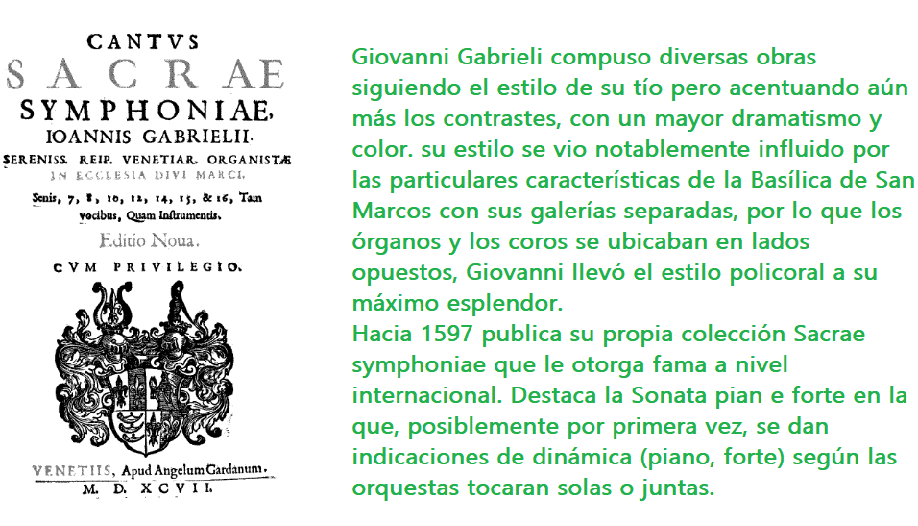 COMPOSITORES BARROCOS: Giovanni Gabrieli (1557-1612)