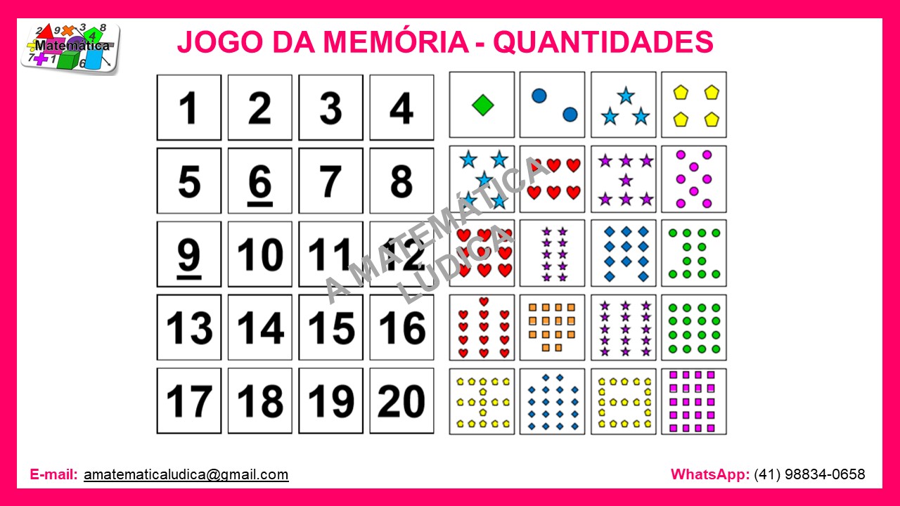 Jogo Da Memoria Matematica - RETOEDU