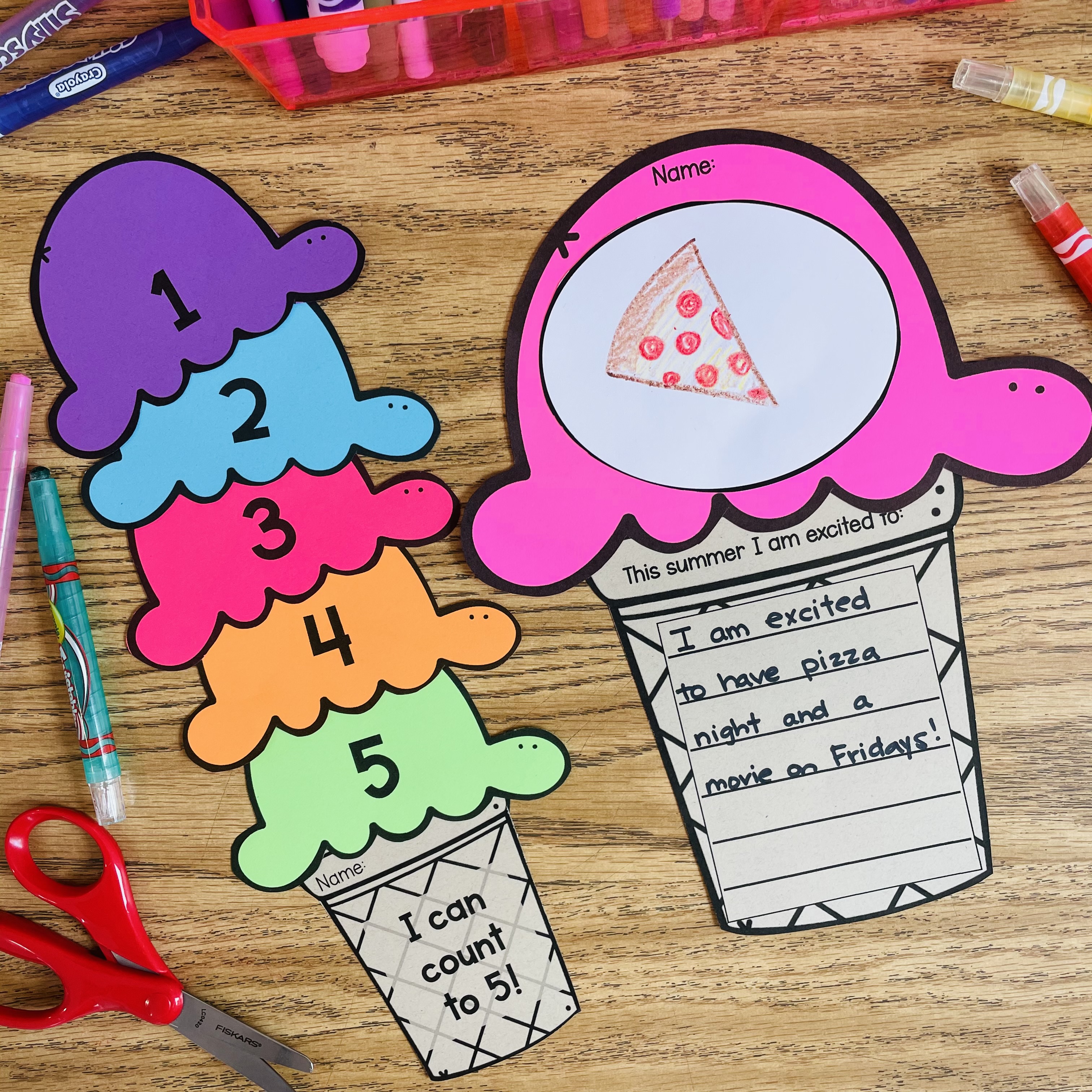 Ice Cream Craft - Apples & ABC's