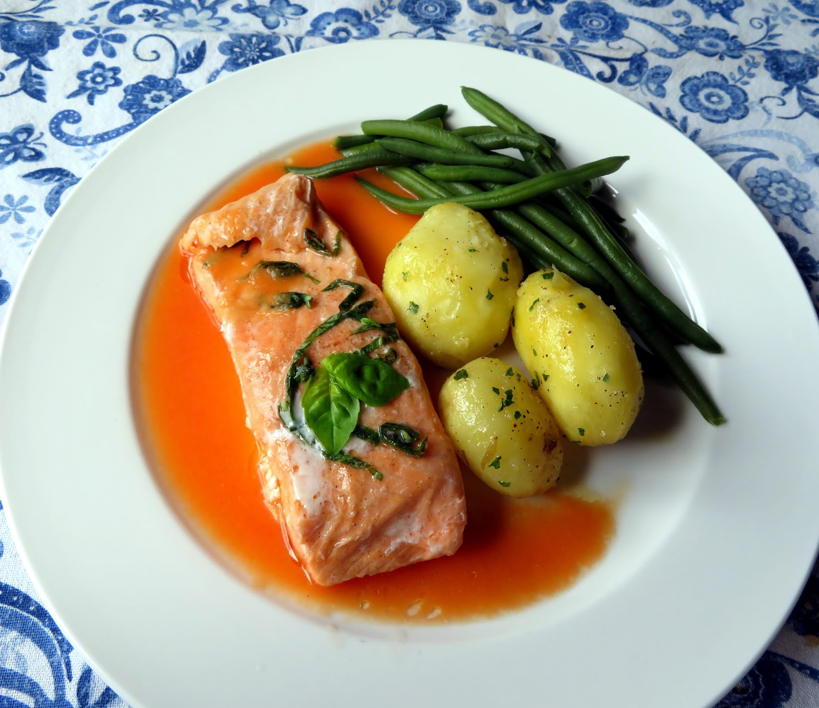 Steamed Sea Trout with a Ginger & Tomato Sauce | The English Kitchen
