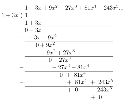 Beauty of Analysis: Dividing power series (1): Long Division