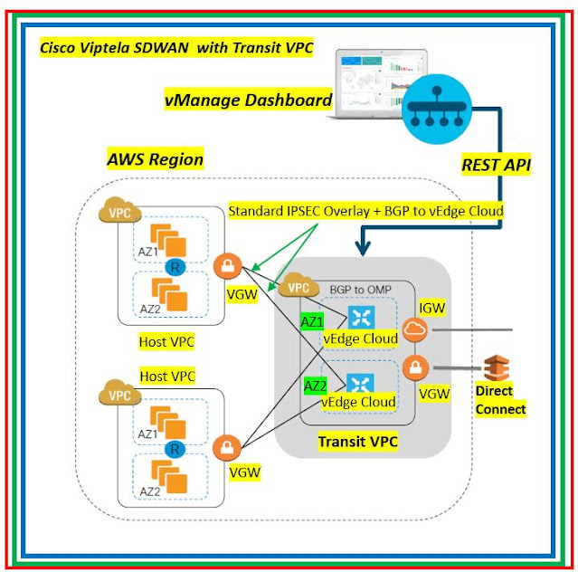 Cisco Viptela SDWAN: Transit VPC in AWS and DIA- Direct Internet Access - The Network DNA