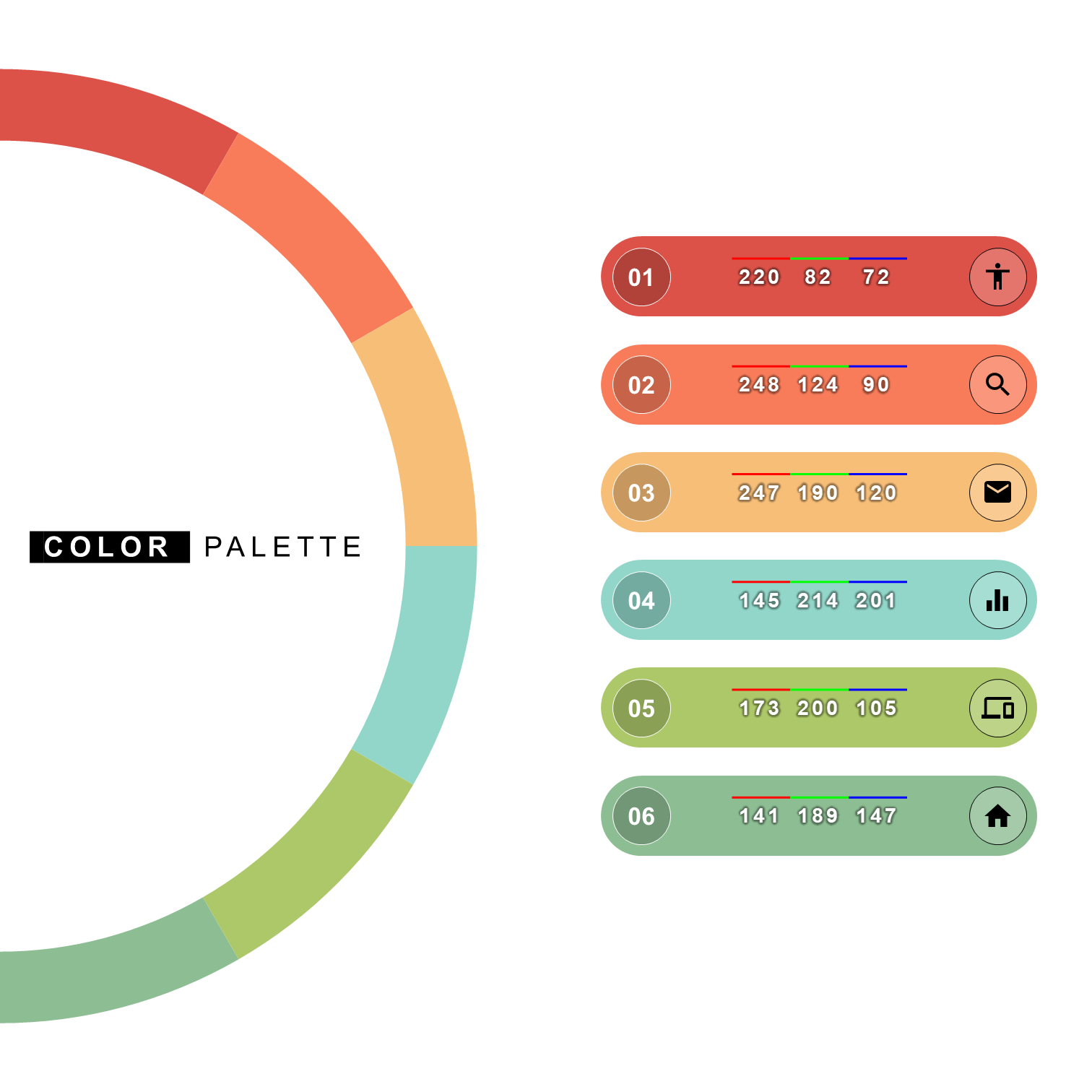 Color Palette 022 - PowerPoint Free
