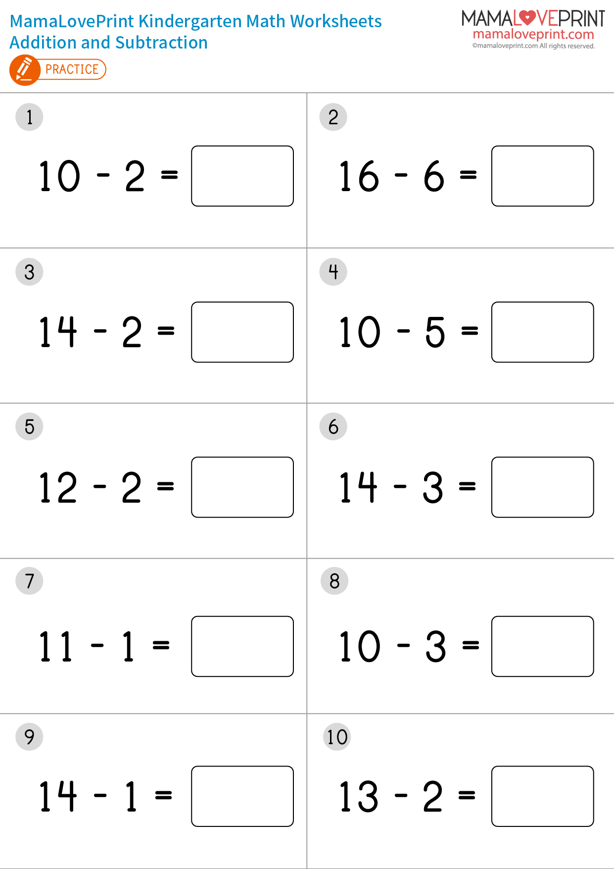 MamaLovePrint K3 Math Worksheets Adding And Subtracting Within 20 MamaLovePrint K3 Math Worksheets Adding And Subtracting Within 20
