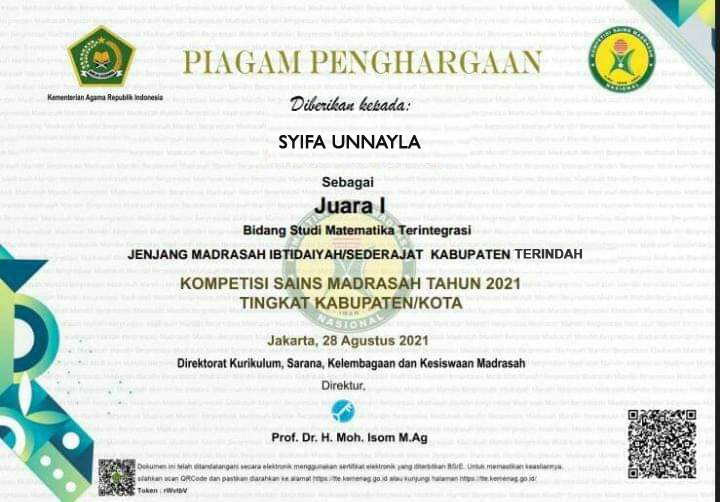 √ √ Pengumuman Pemenang Kompetisi Sains Madrasah Tingkat Kabupaten/Kota ... √ √ Pengumuman Pemenang Kompetisi Sains Madrasah Tingkat Kabupaten/Kota ...