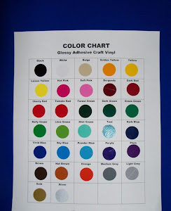Cori's Signs and Such: Vinyl Color Chart