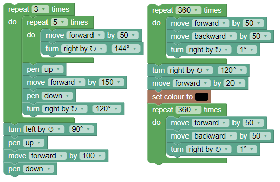 雲林SONG: Solutions to Blocky Game Turtle (Blockly 烏龜遊戲參考解法)