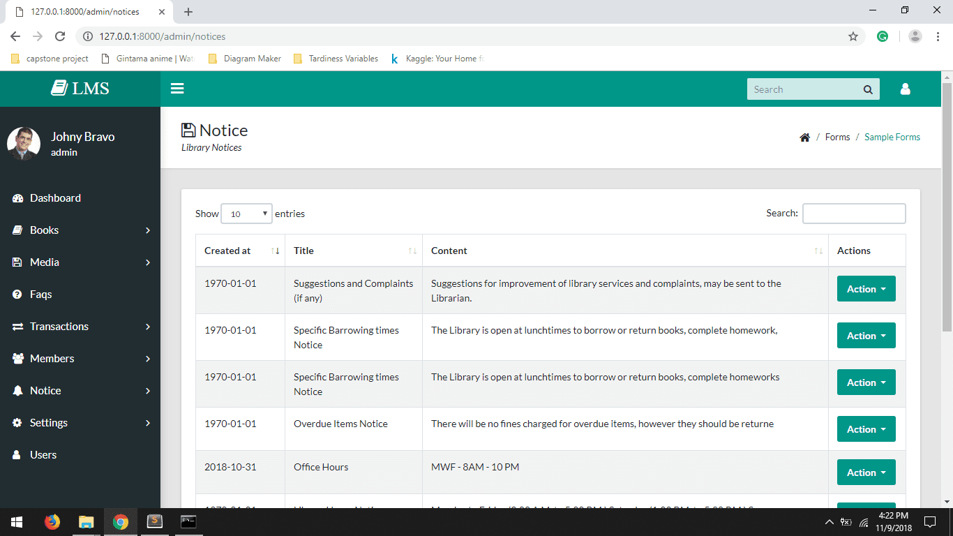 Library Management System and OPAC | IT CS Project