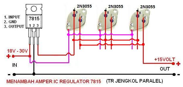Cara Memperbesar Amper Ic Regulator 7815 Dan 7915 - Bahar Electronic ...