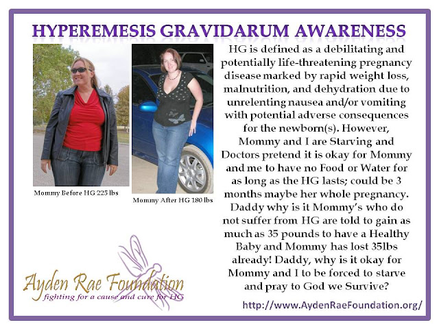 Ayden Rae Foundation: Hyperemesis Gravidarum Awareness Month October!