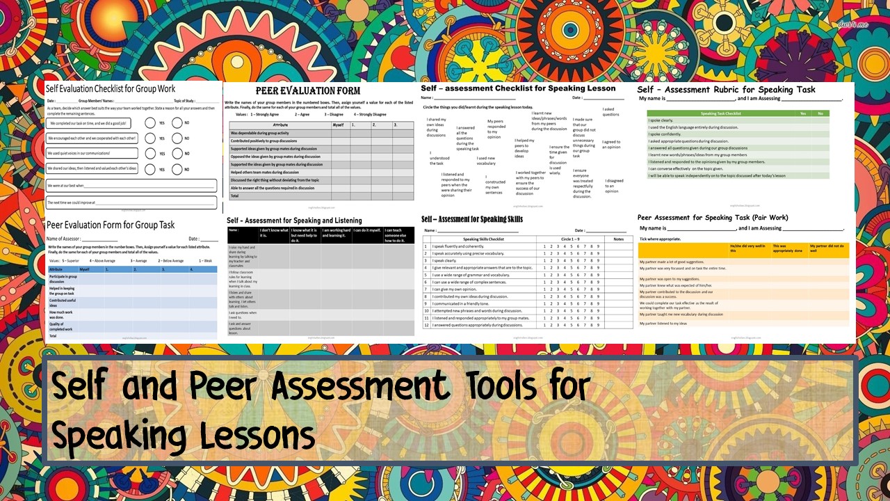 ENGLISH VIBES: Self and Peer Assessment Tools for Speaking Lessons