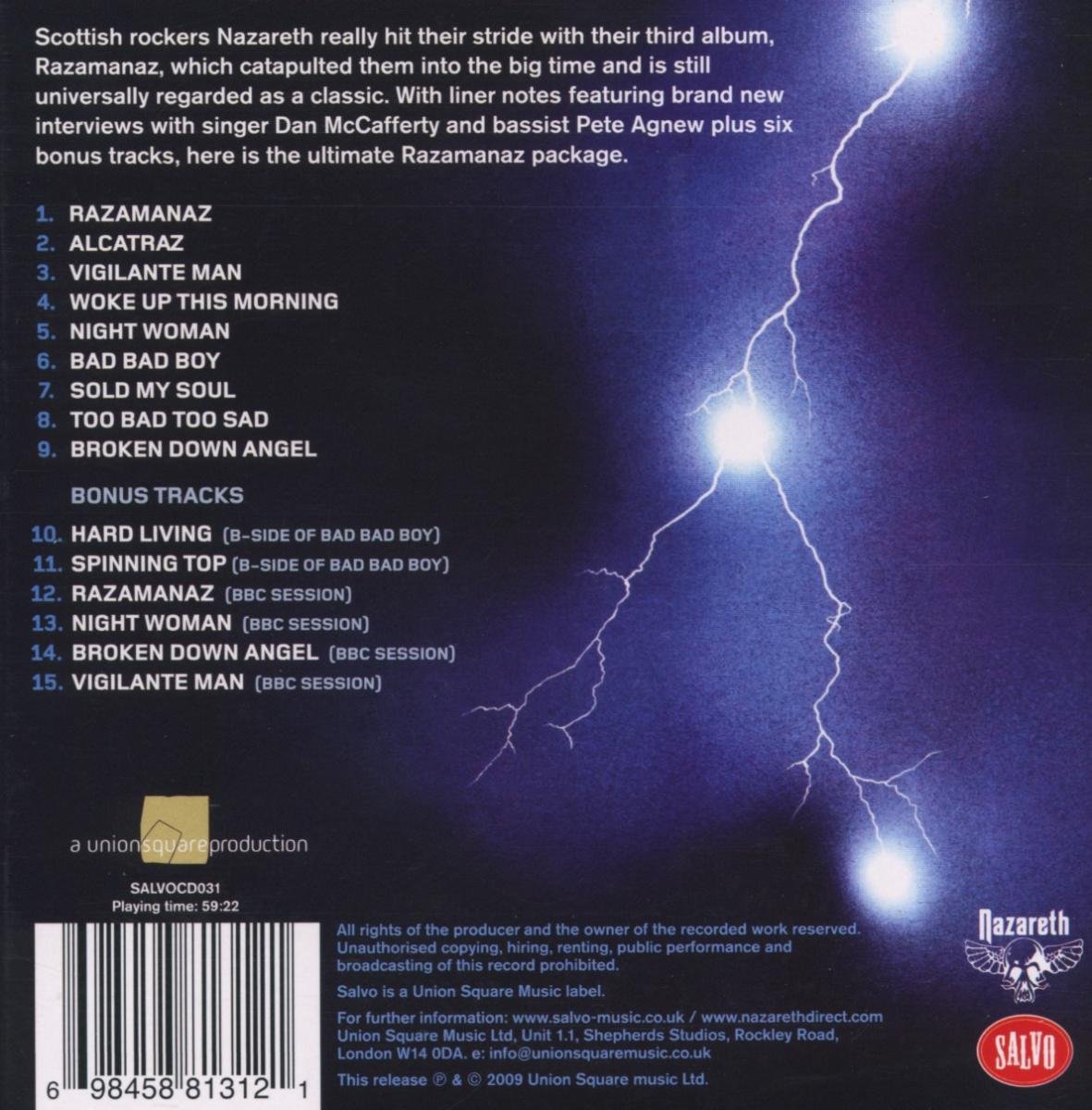 Classic Rock Covers Database: Nazareth - Razamanaz - Released Year 1973