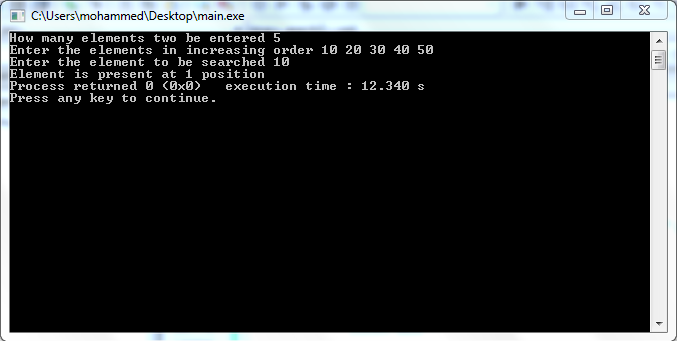 Programmers Area: Binary search program in C++ Programmers Area: Binary search program in C++