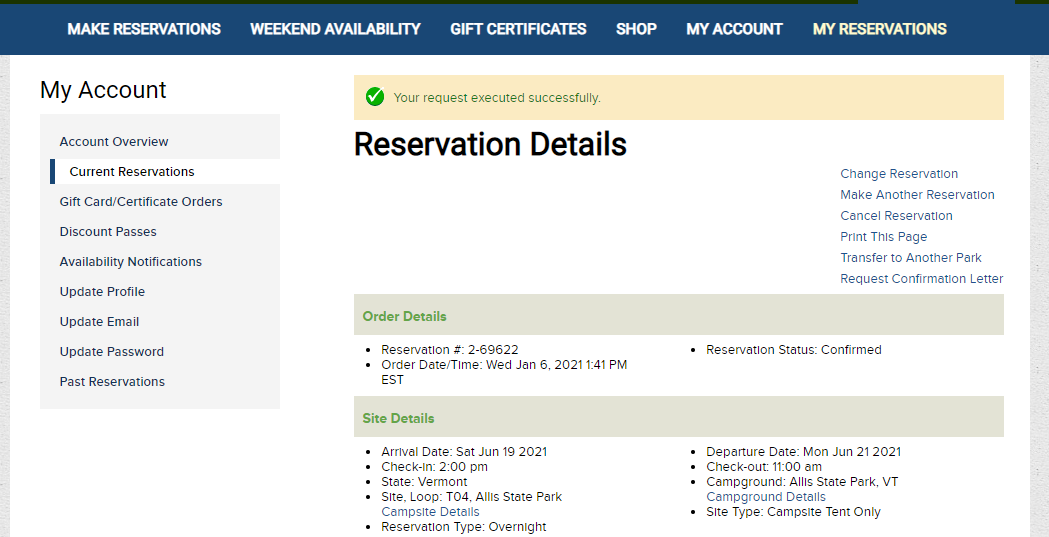 Reservation FAQs: How can I add to/change an existing reservation online?