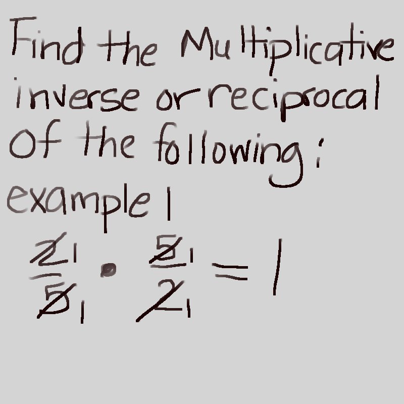 JJ's Guide 2 Math: Multiplicative Inverse or Reciprocals