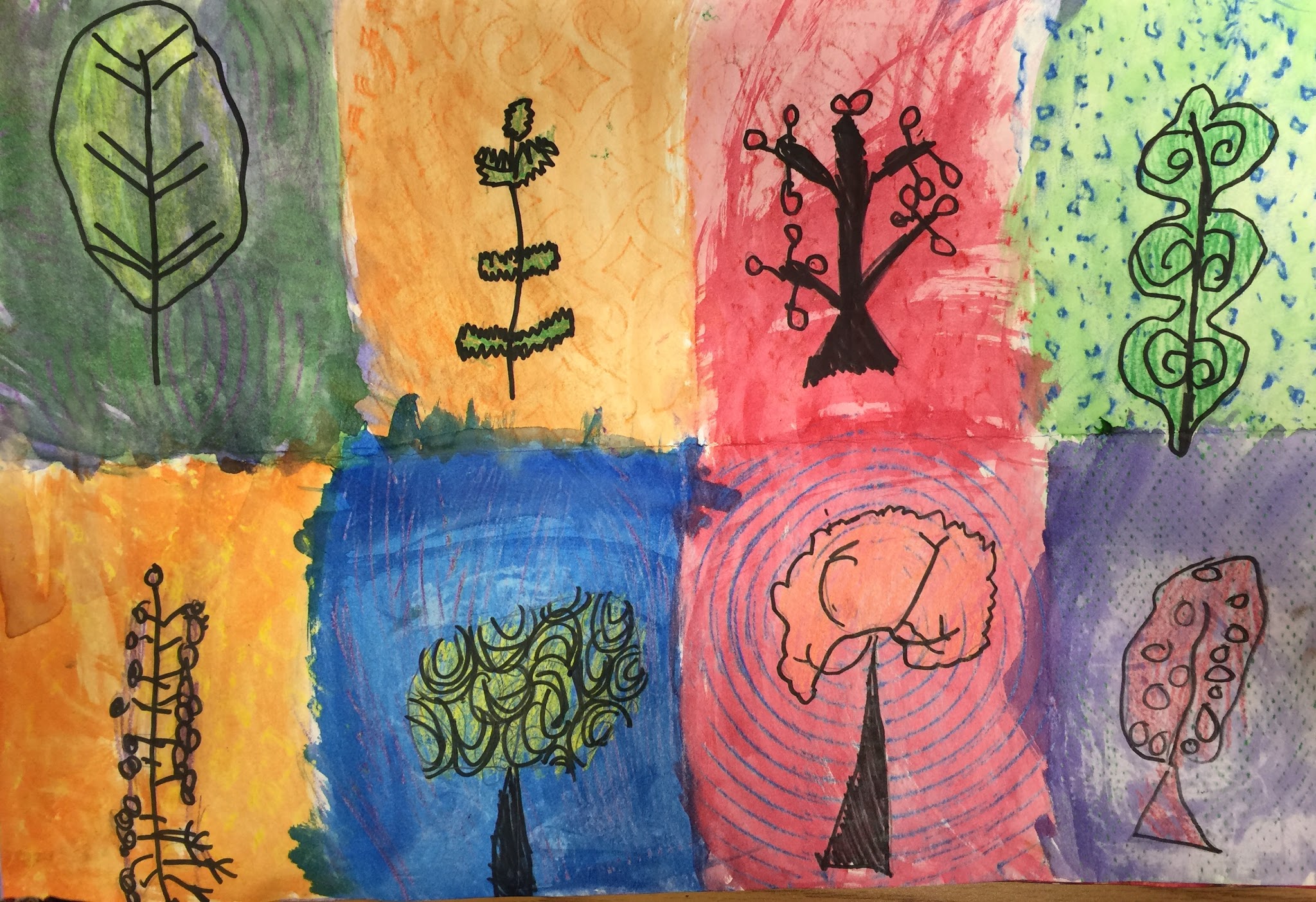 Mrs. Harris' art room: seasonal trees kindergarten art lesson