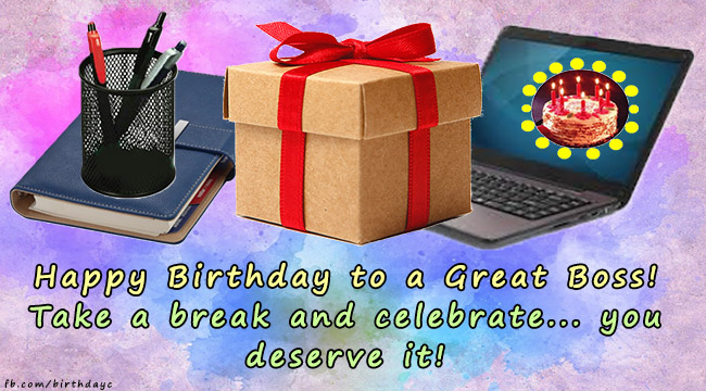 Happy Birthday Card for Boss - HBDAY.ART