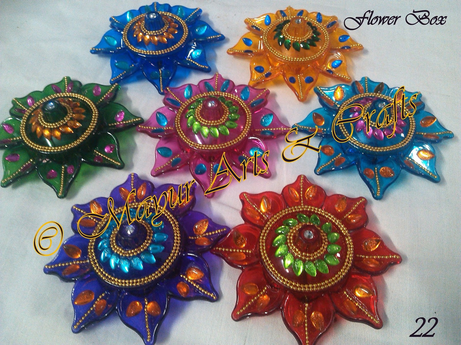 Mayur Arts and Crafts : Flower Kumkum Box