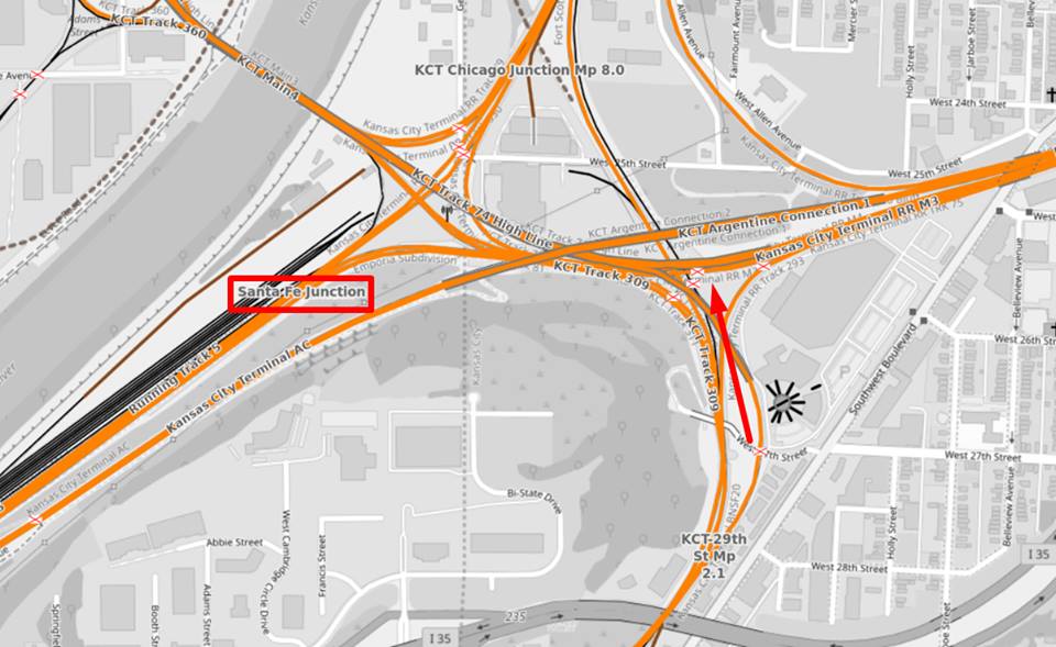 Towns and Nature: Kansas City, MO: Triple Crossing of railroad tracks ...