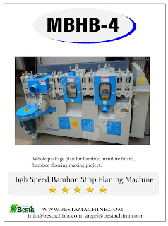 BAMBOO PROCESSING MACHINE: MBHB-4 Bamboo Strip Further Planing Machine ...