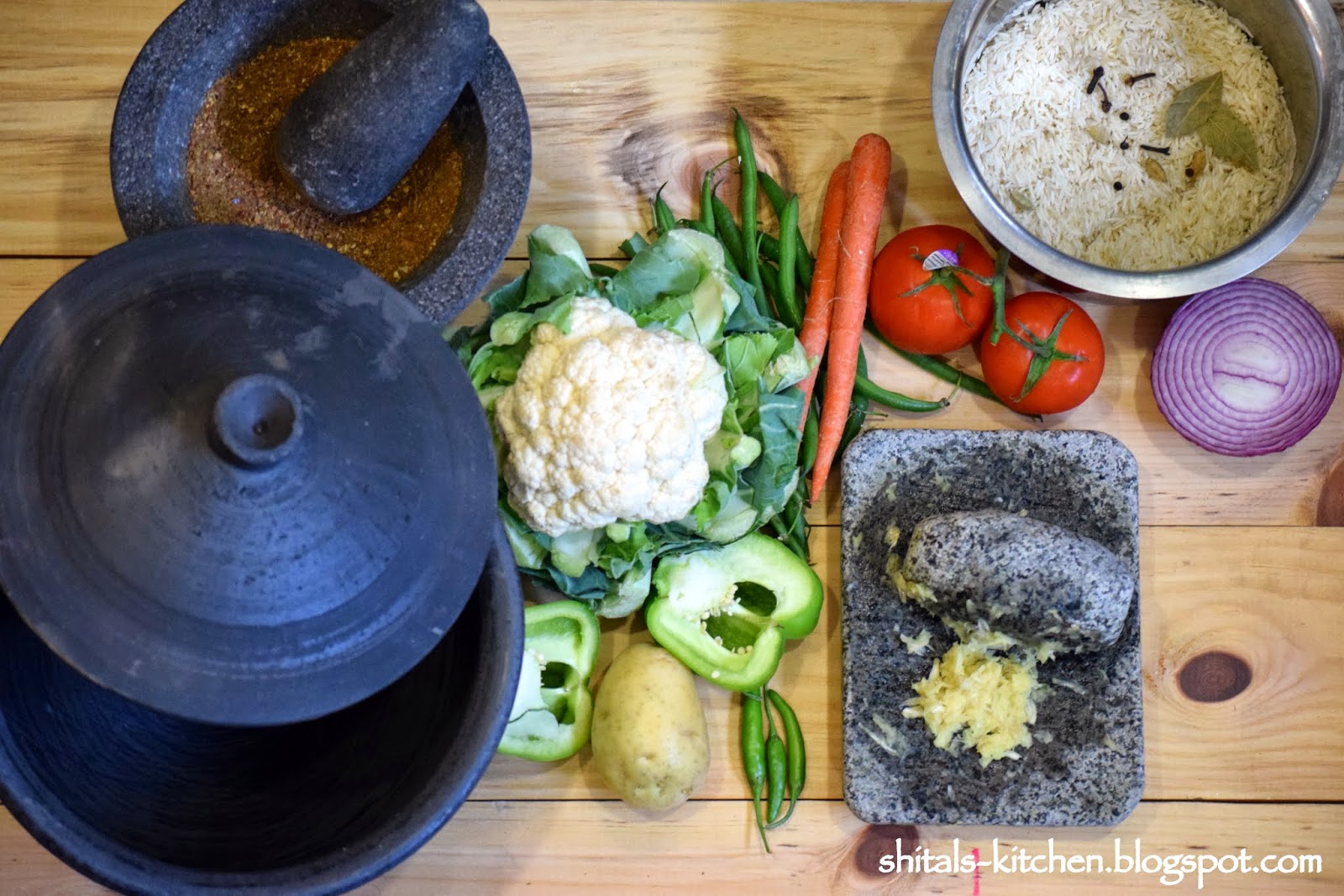 Shital's-Kitchen: Vegetable Dum Biryani