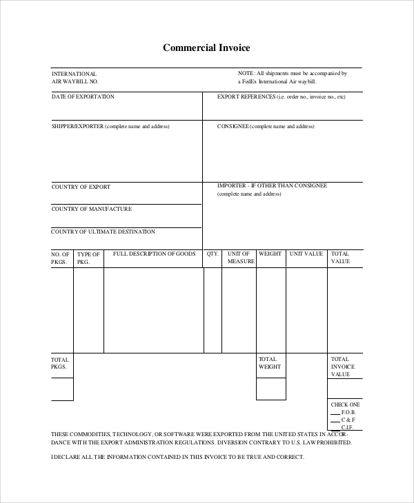 International Invoice Template - Invoice Template