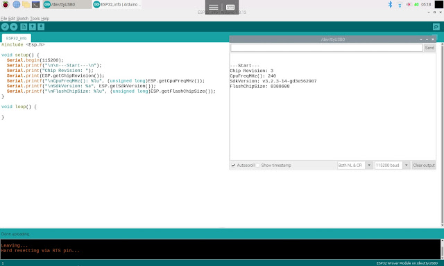 Arduino-er: ESP32: Get chip info