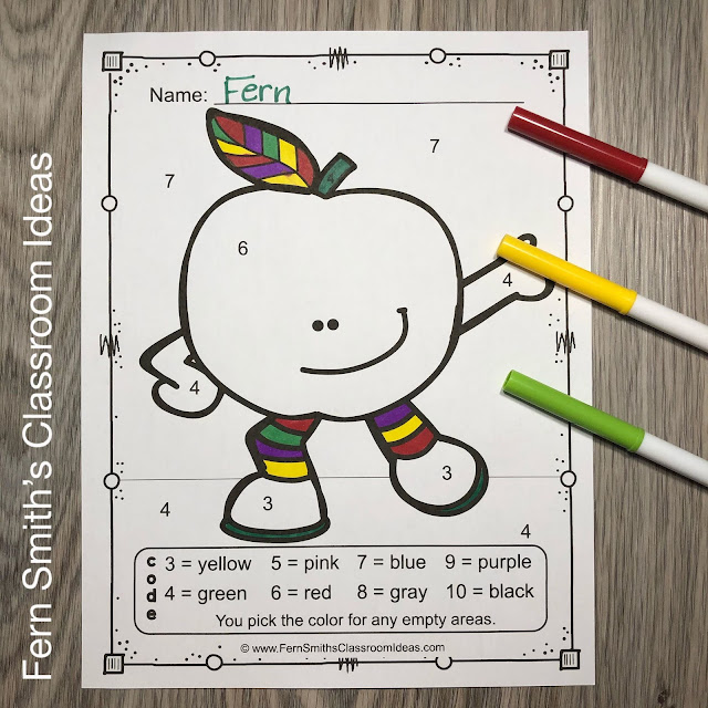 Are You Ready to Grab Some New Fall Apple Themed Color By Code ...