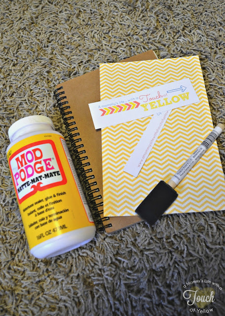 A mommy's life...with a touch of YELLOW: DIY Personalize Notebook ...
