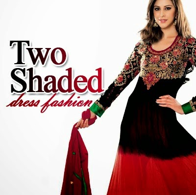 Two Color Shaded Dress Fashion for Girls- Multi Shade Dress Collection ...