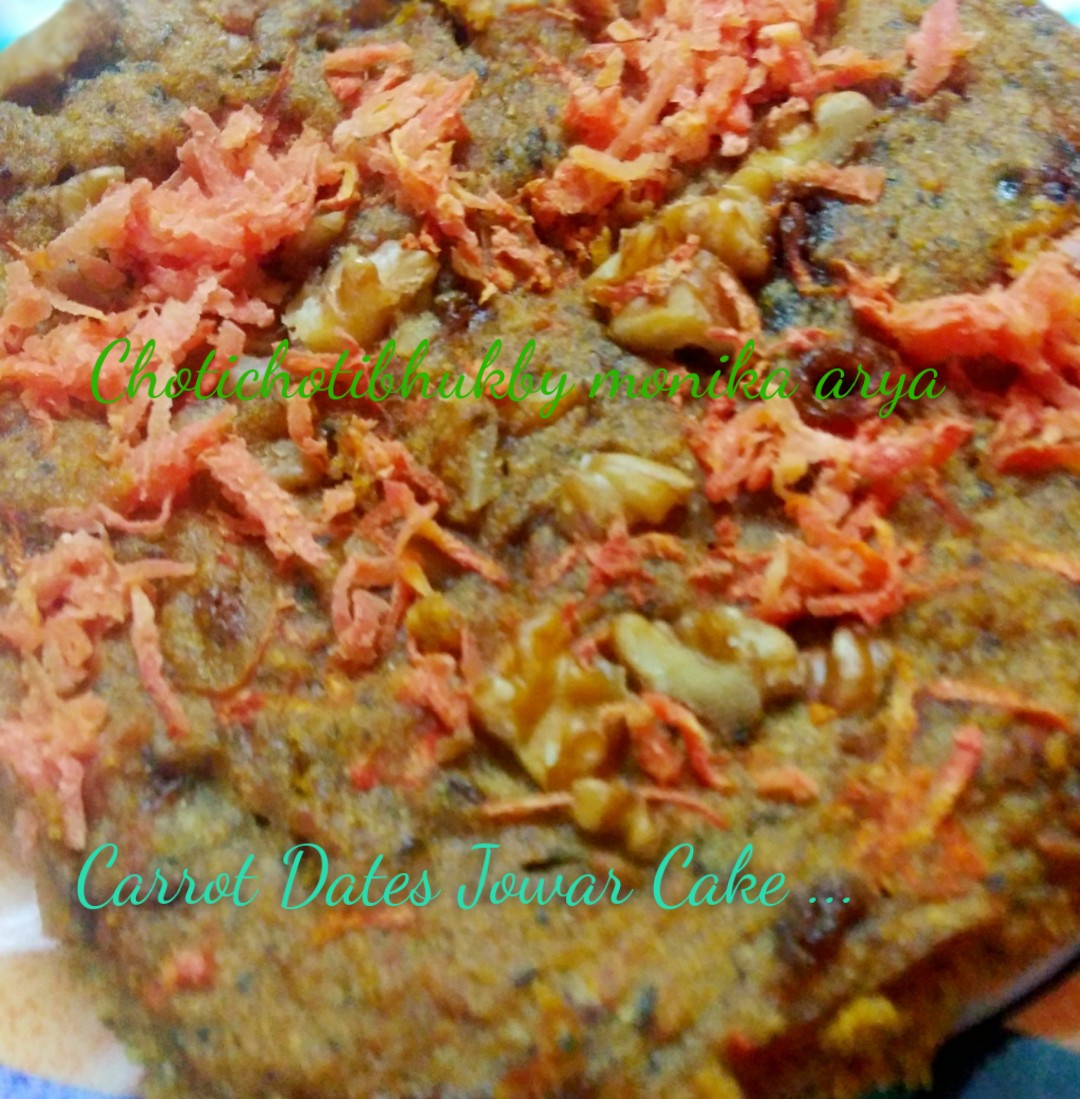Carrot Dates Jowar Cake. Easy and Quick moist cake recipe with no sugar ...