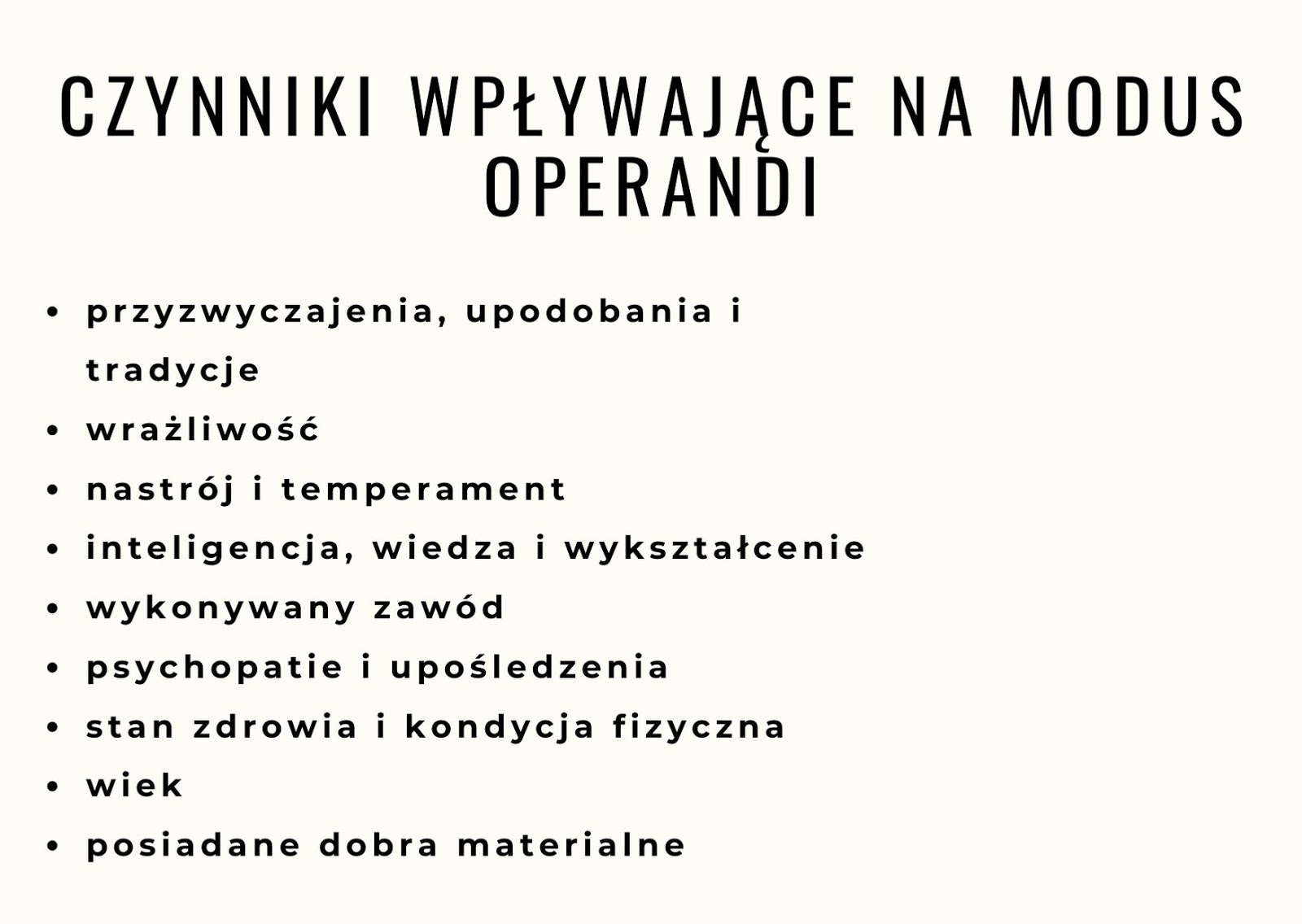 Kryminalistyczny słownik #1 - modus operandi