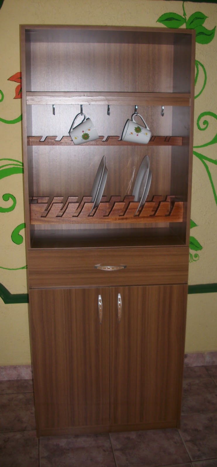 Mis trabajos en madera: Platera en melamina de teca