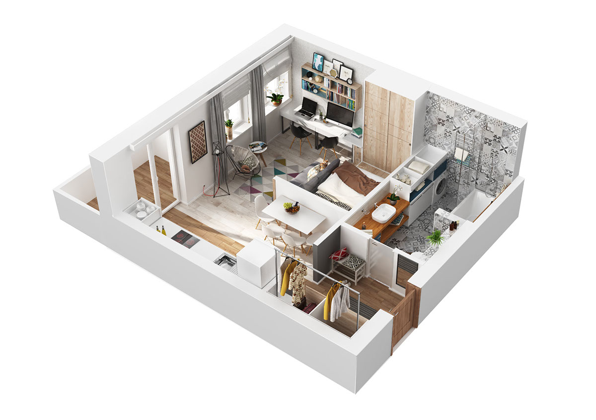 Blog Achados De Decora o KITNET DECORADA OU PEQUENO APARTAMENTO