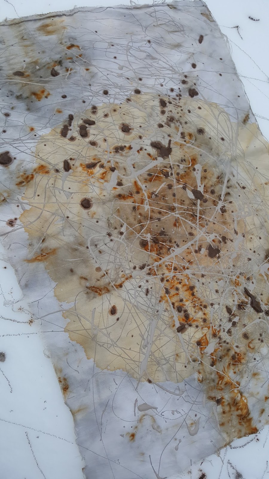 Quilted Fabric Art : Jackson Pollack on fabric