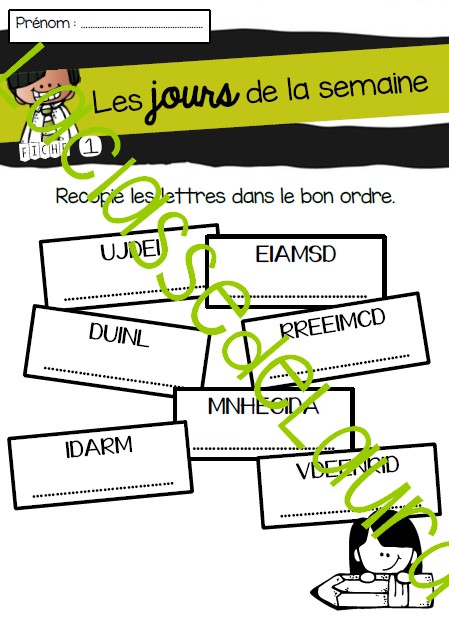 La classe de Laura: Les jours de la semaine
