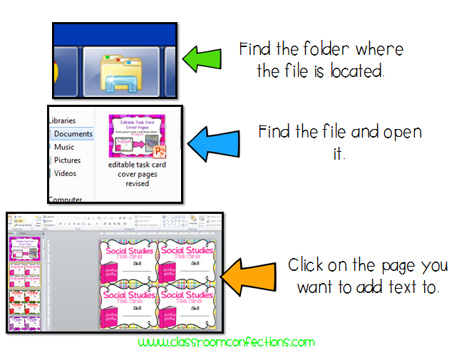 How to Add Your Own Text to an 'Editable' PowerPoint File |Classroom ...