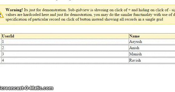 Create Nested Gridview with Expand and Collapse features in ASP.Net