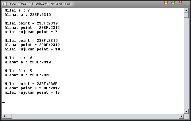 Contoh Program Pointer Sederhana :: SkyNET program™
