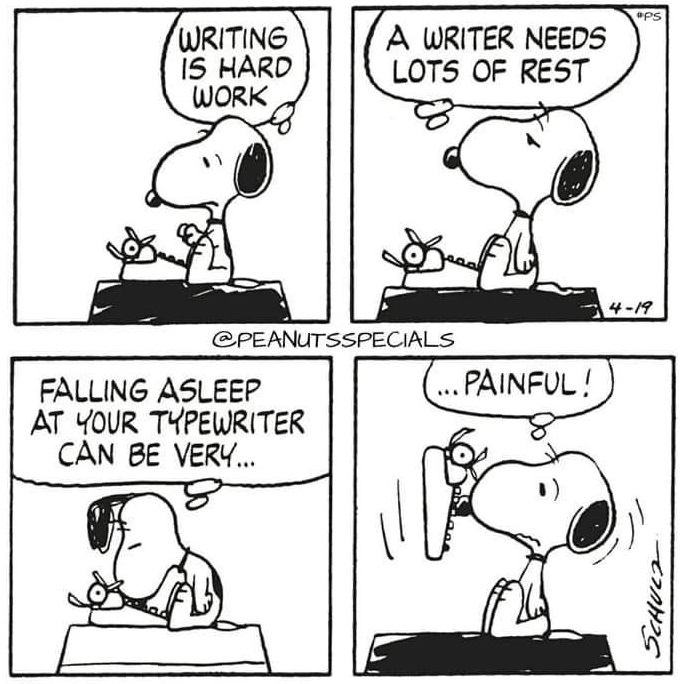 Snoopy Writing
