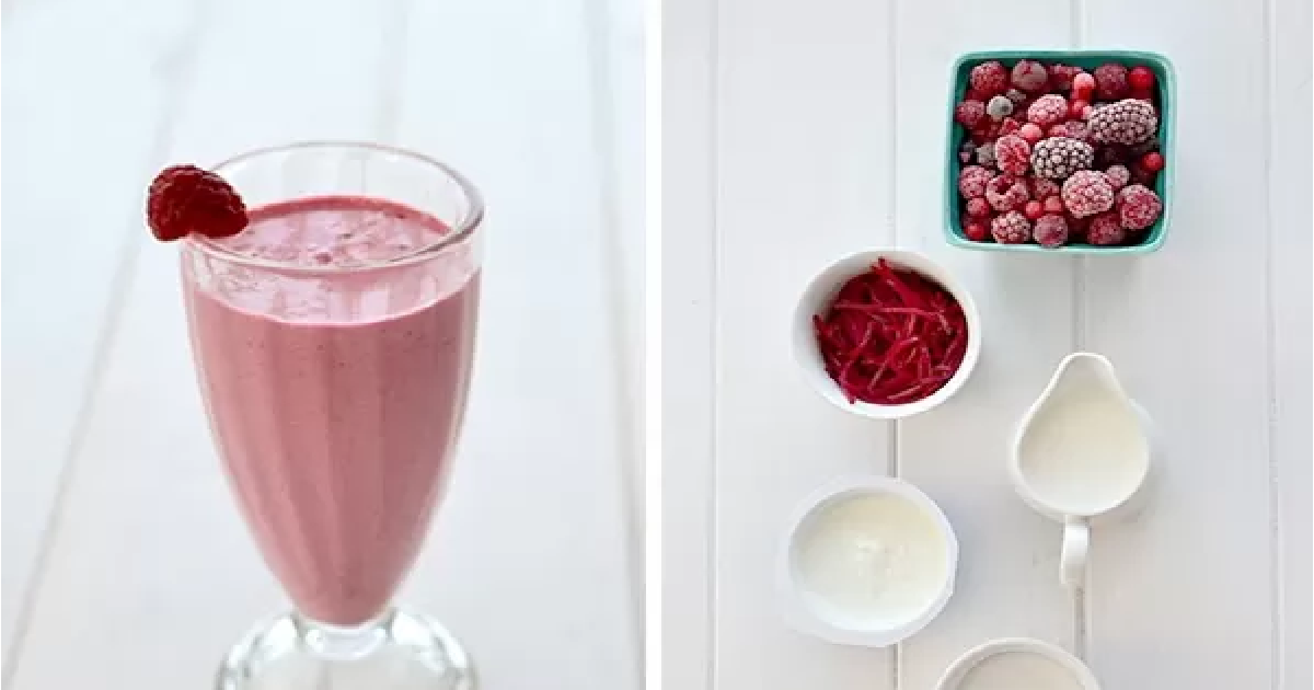 RECETA BATIDO DE FRUTOS ROJOS