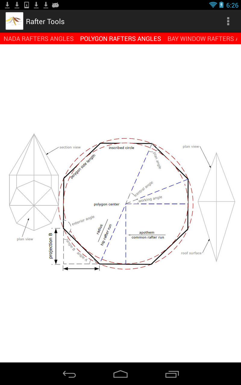 Roof Framing Geometry: Rafter Tools for Android Version 2.57