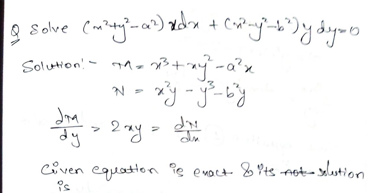 Bs Grewal Solutions Solve x 2 y 2 a 2 xdx x 2 y 2 b 2 ydy 0 bs-grewal-solutions-solve-x-2-y-2-a-2-xdx-x-2-y-2-b-2-ydy-0