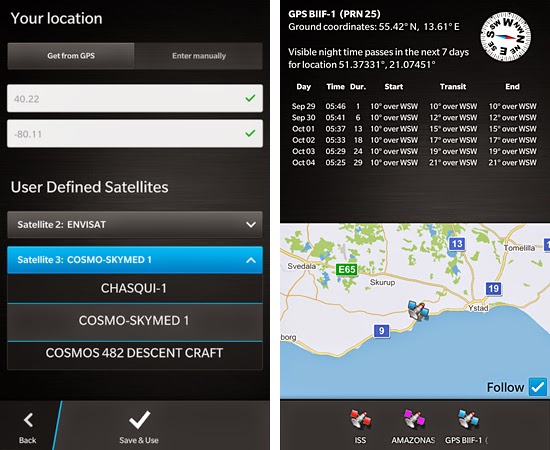 Burning Platform Software: SATtracker for BlackBerry 10