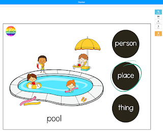 PARTS OF SPEECH - TEACHING NOUNS USING BOOM CARDS | you clever monkey